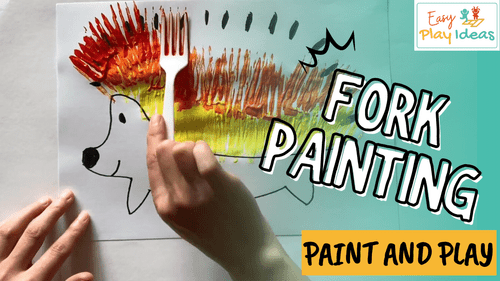 Fork painting: a fun painting technique for kids to try — Easy Play ...