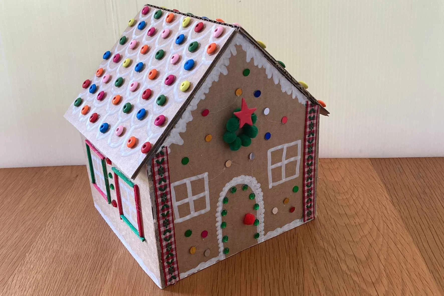 Cardboard Gingerbread House Craft | Easy Christmas Activity