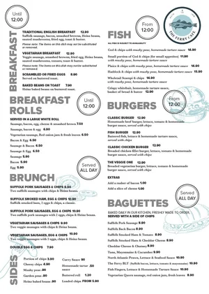 Ferry Cafe Menu | Breakfast, Lunch, Coffee & Cakes Felixstowe — The ...