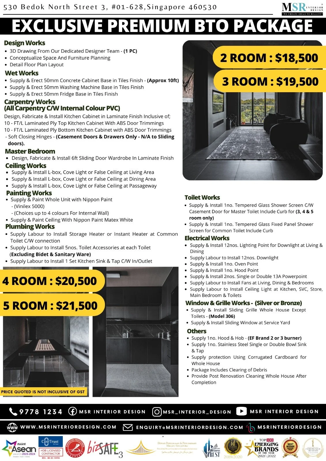 Build-to-Order (BTO) package — MSR Interior Design Pte Ltd