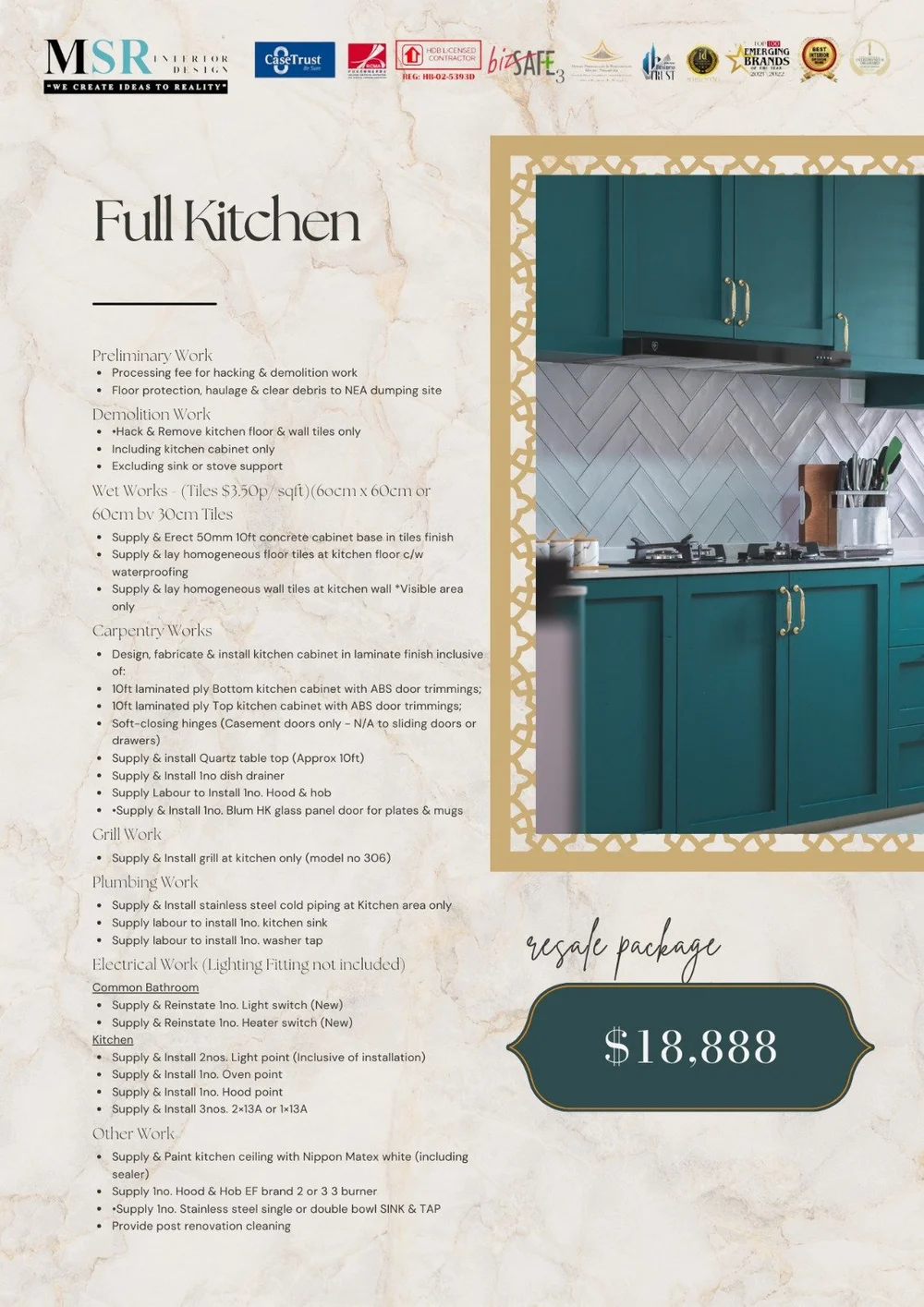 MSR Packages — MSR Interior Design Pte Ltd