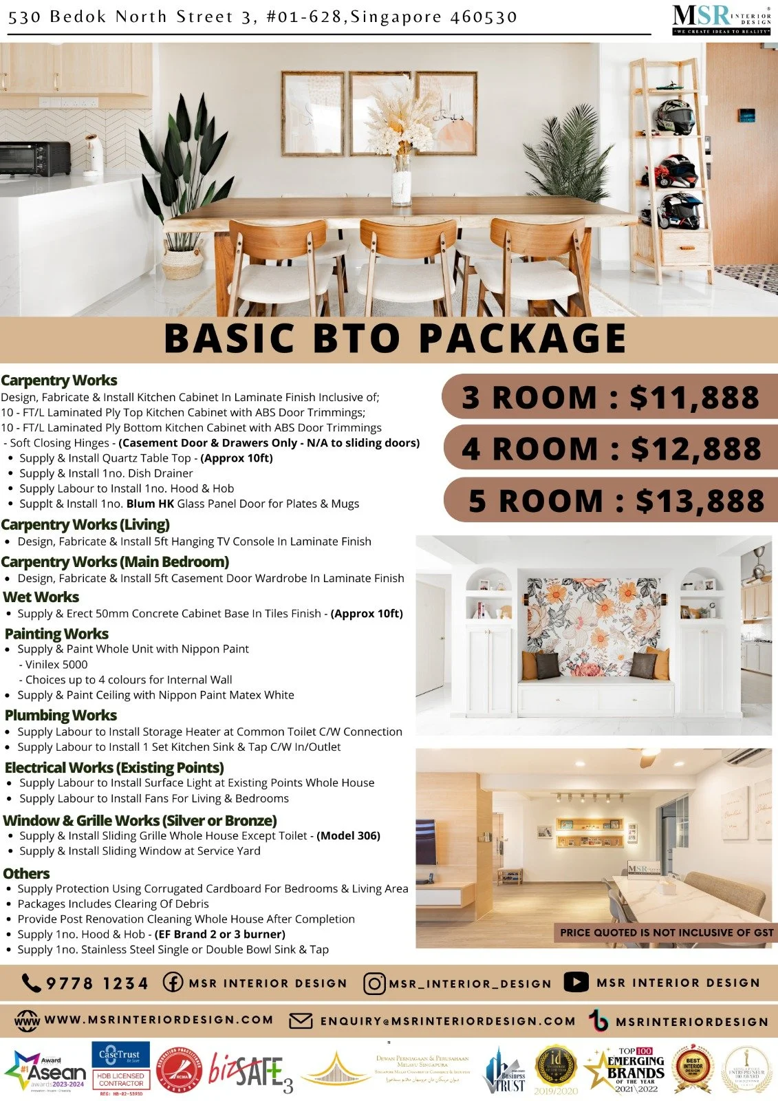 Build-to-Order (BTO) package — MSR Interior Design Pte Ltd