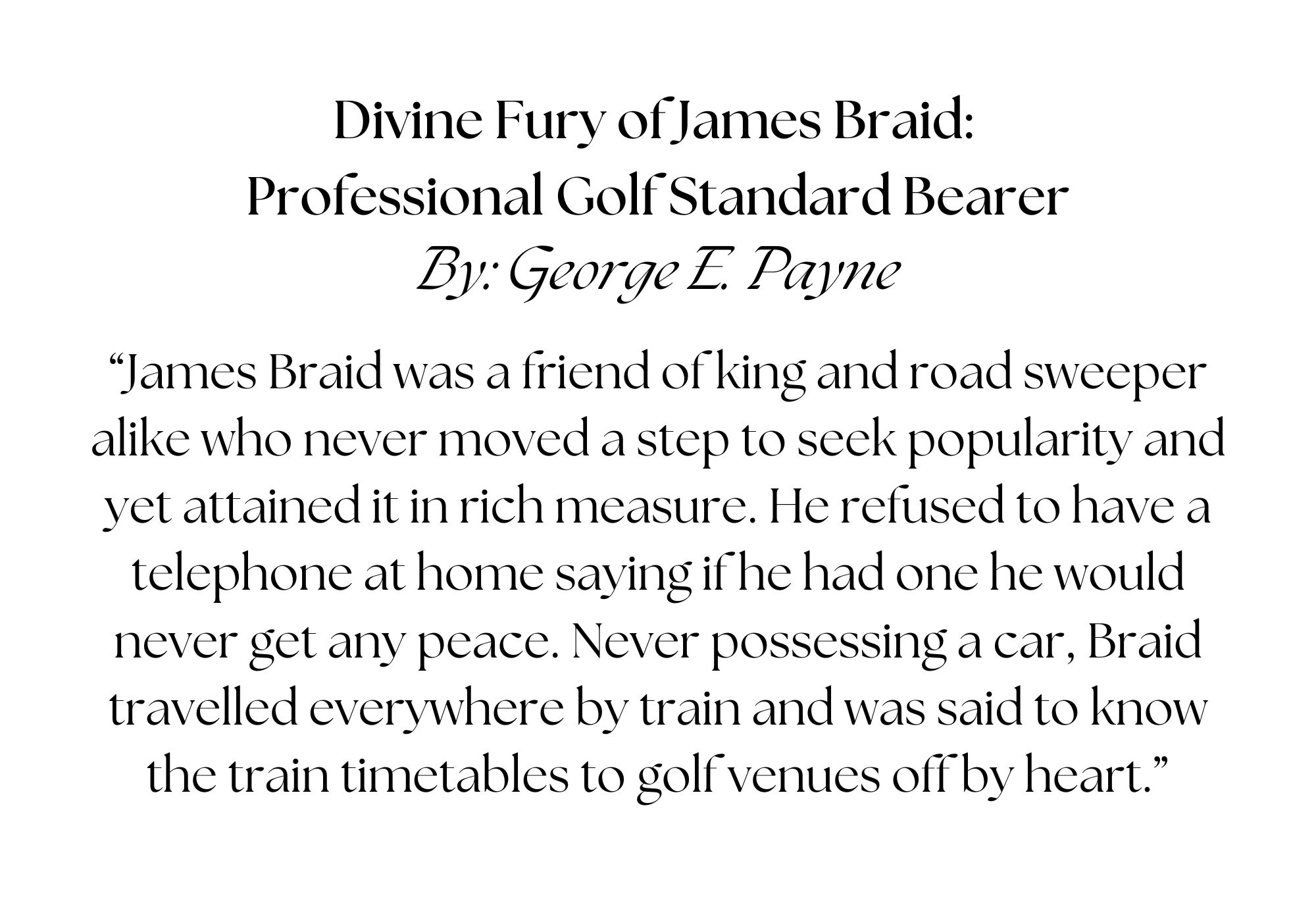 The Grounds - Lesson 2: James Braid — The Tie Podcast