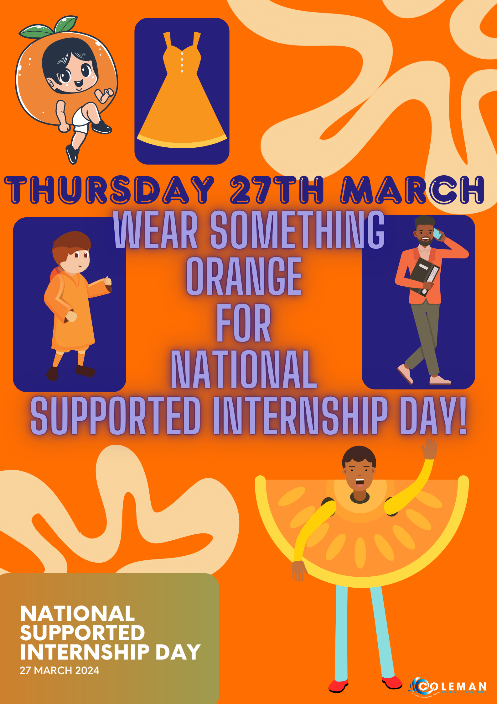 Wear orange for National Supported Internship Day! | Coleman Training Development