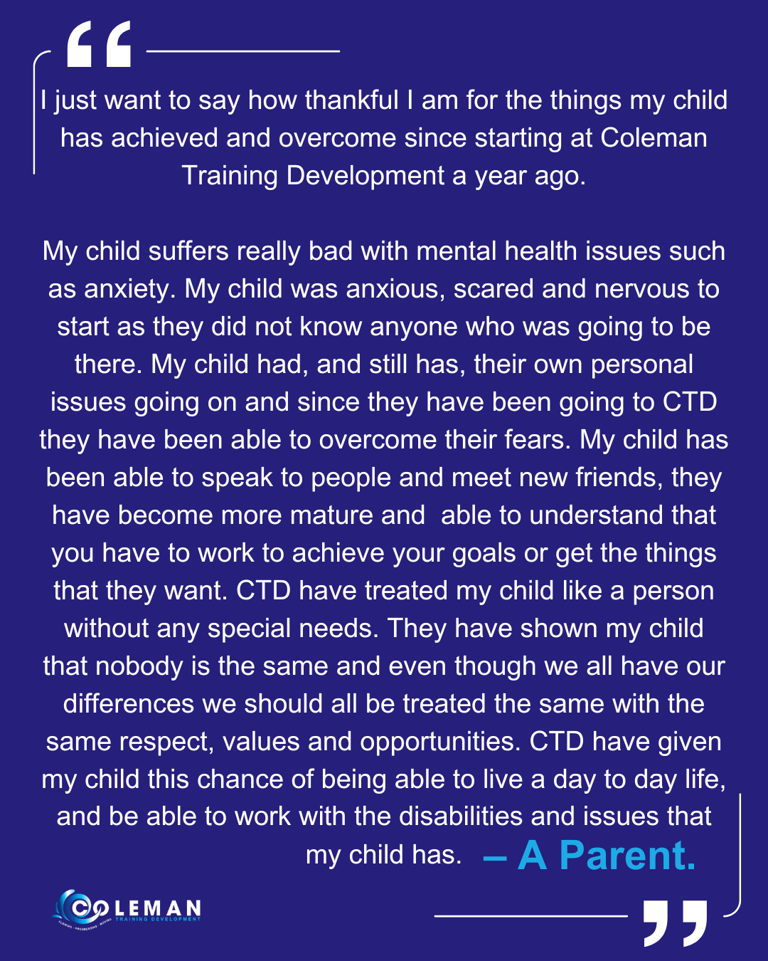 Intern spotlight | Coleman Training Development