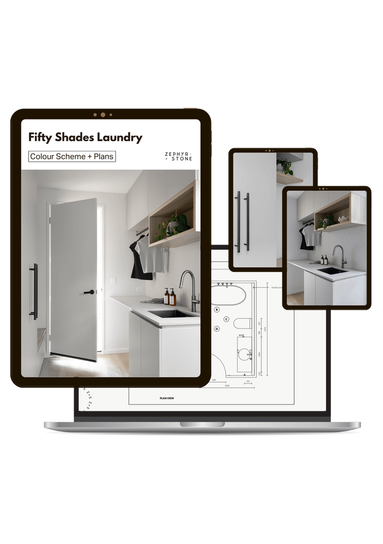 Hamptons Laundry Design Plans and Colour Scheme | Laundry Room Layout ...
