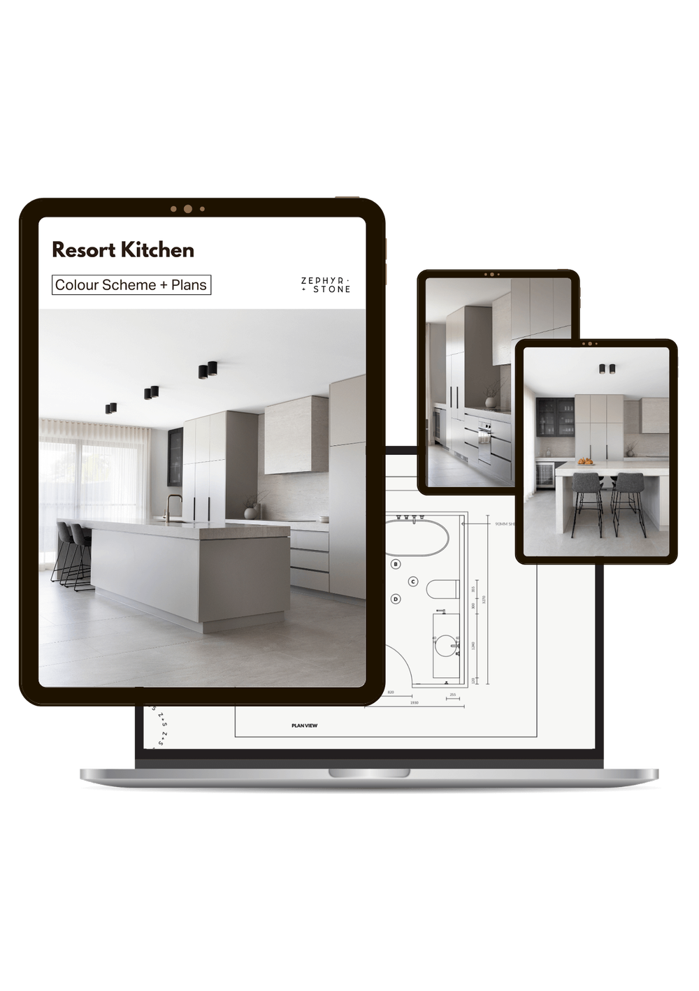 Contemporary Coastal Kitchen Design Plans + Colour Scheme Design Guide ...