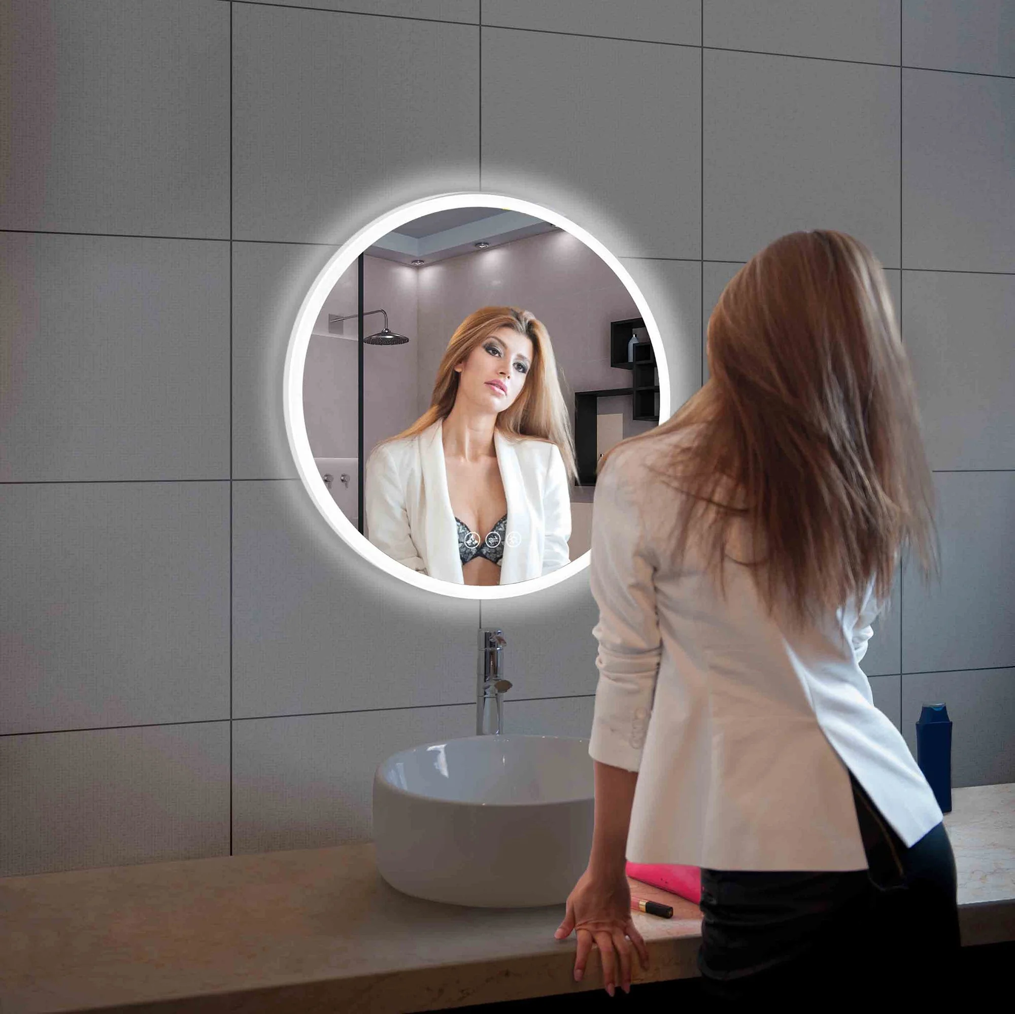 Orion 24 Inch Round LED Mirror — Bathroom and Mirror | Axe Home and Design