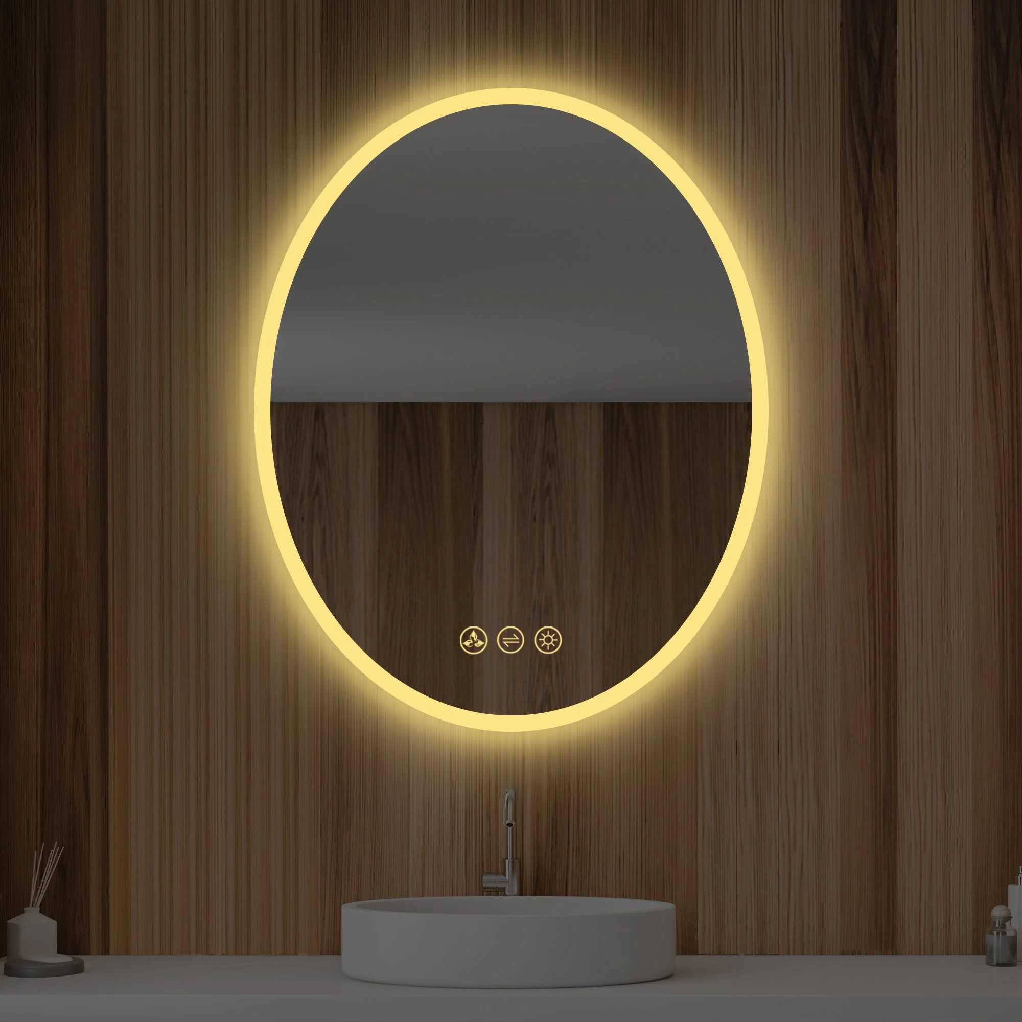 Oval 24 Inch Oval LED Mirror — Bathroom and Mirror | Axe Home and Design