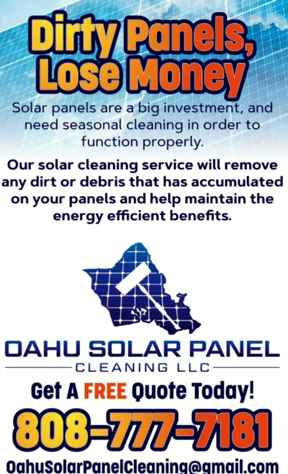 Oahu Solar Panel Cleaning