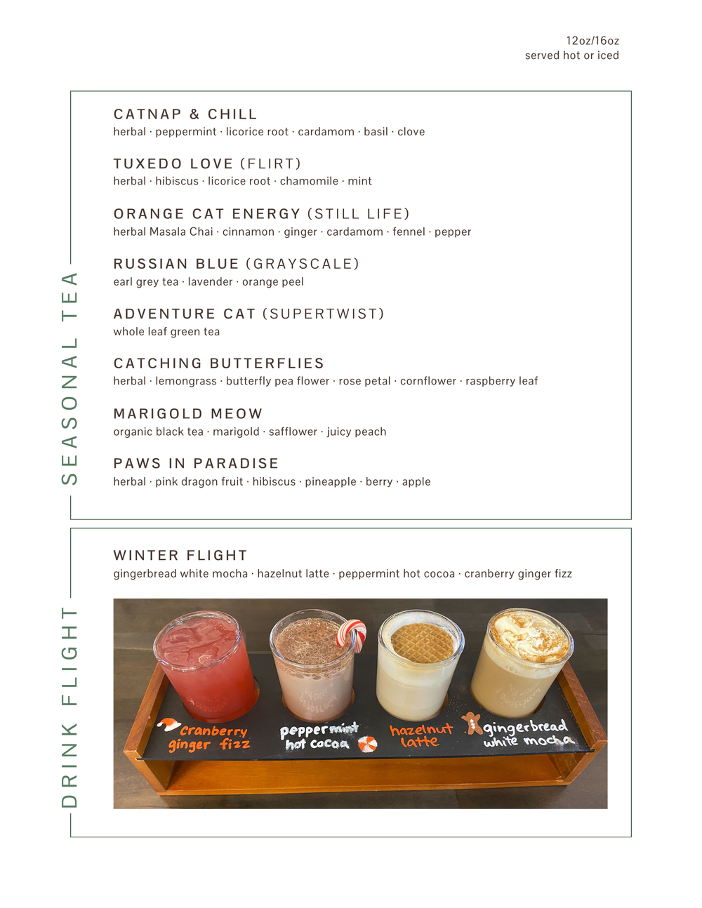 Menu — Wired Whisker | Cat Cafe