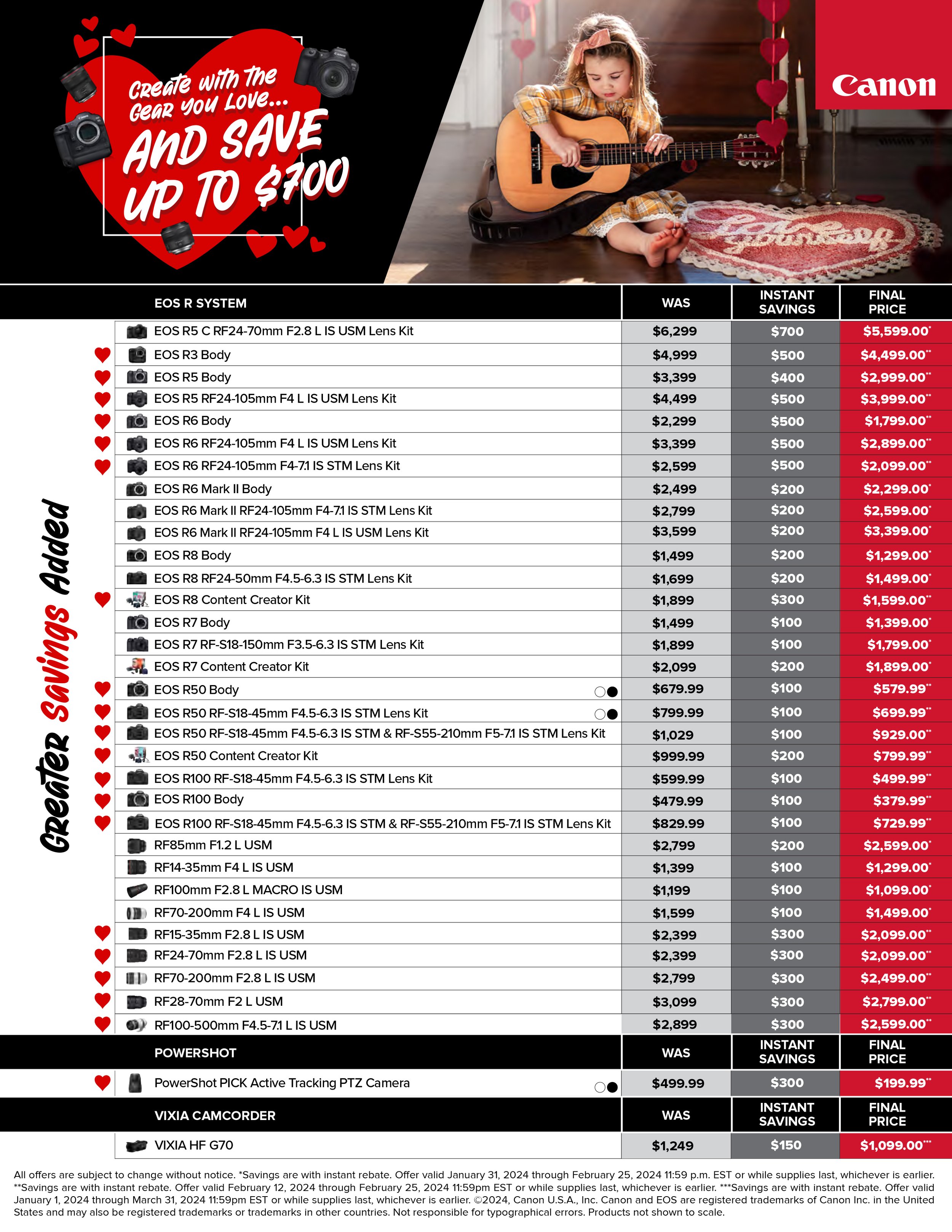 Canon Specials & Rebates — Humble Camera Center