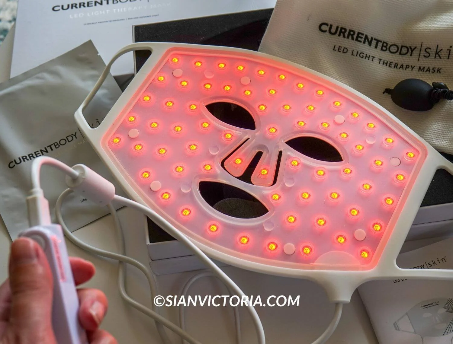 LED Light Therapy: Skin Benefits & CurrentBody Face Mask Review — sian victoria