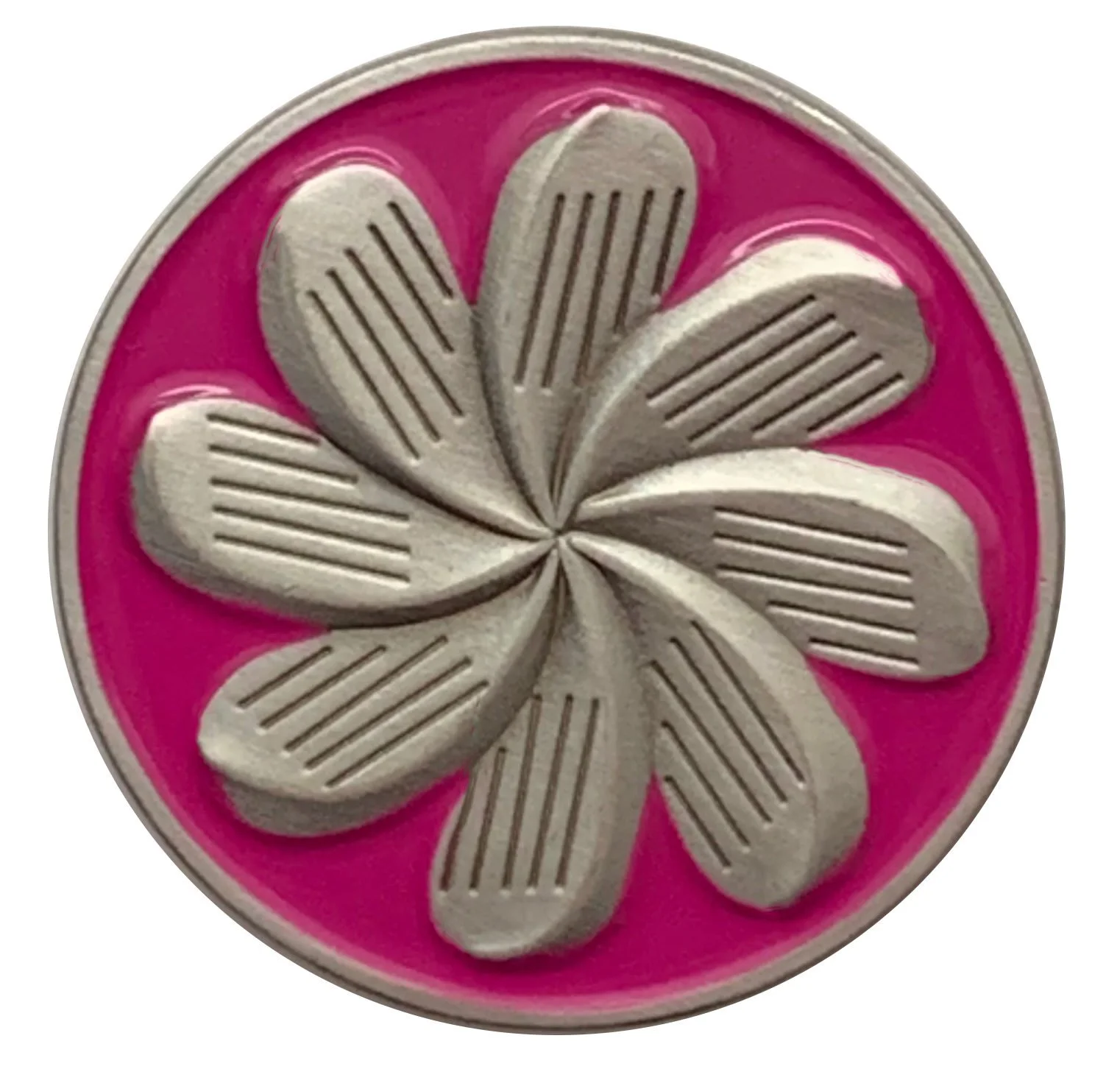 1" Magnetic Ball Marker — Golf Flowers