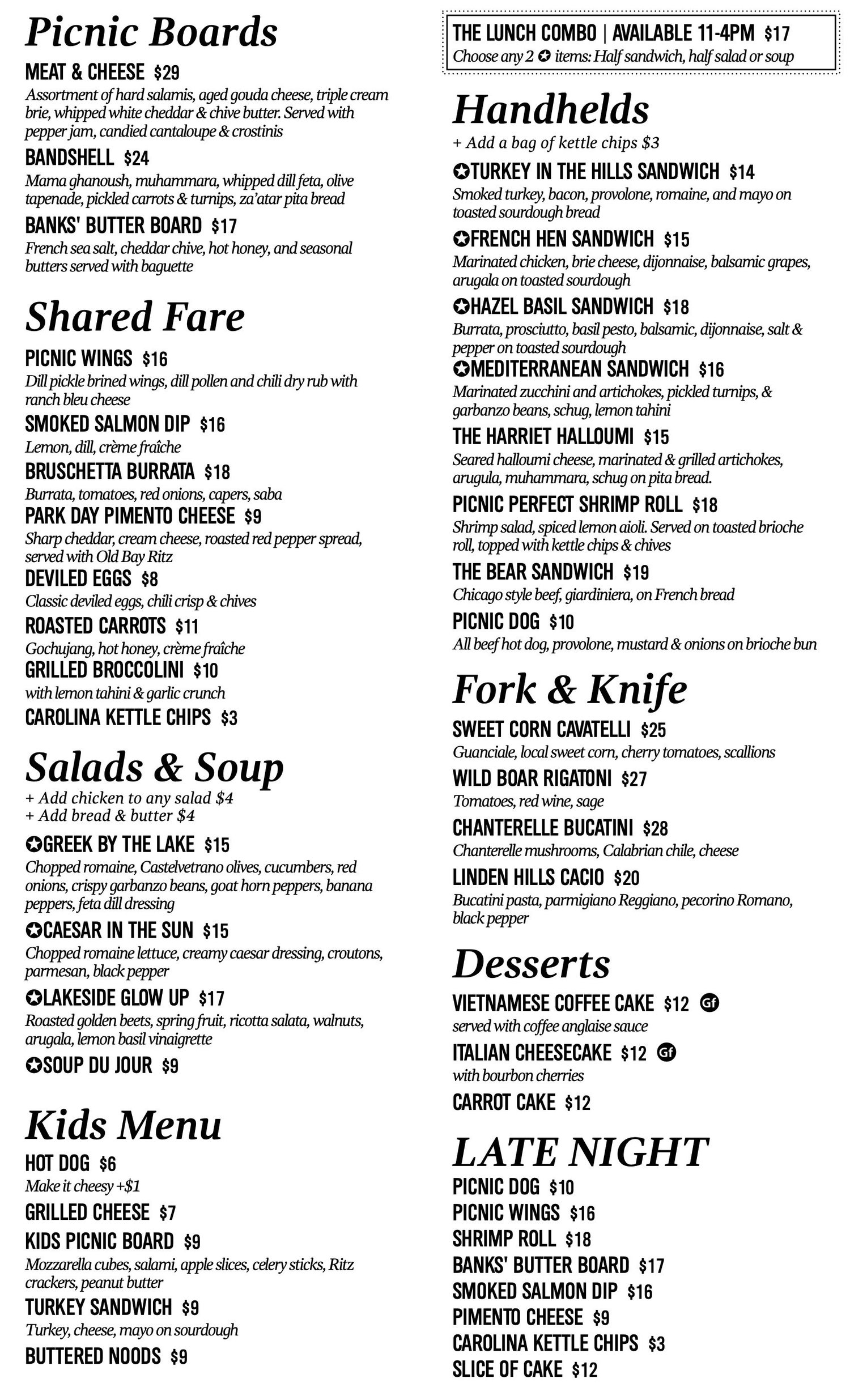 Our Menu — Picnic Linden Hills