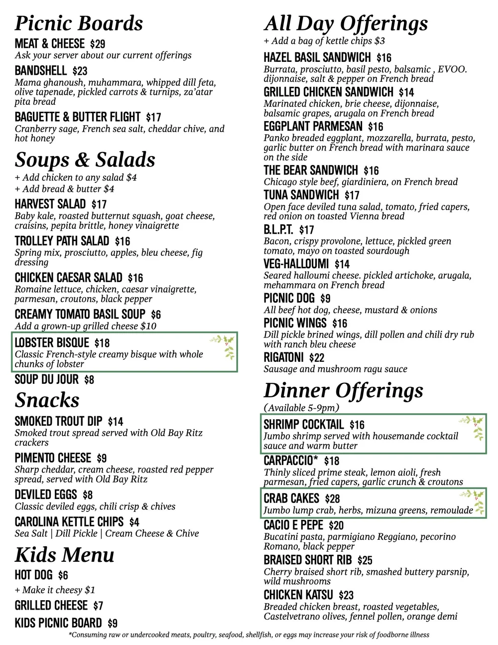 Our Menu — Picnic Linden Hills