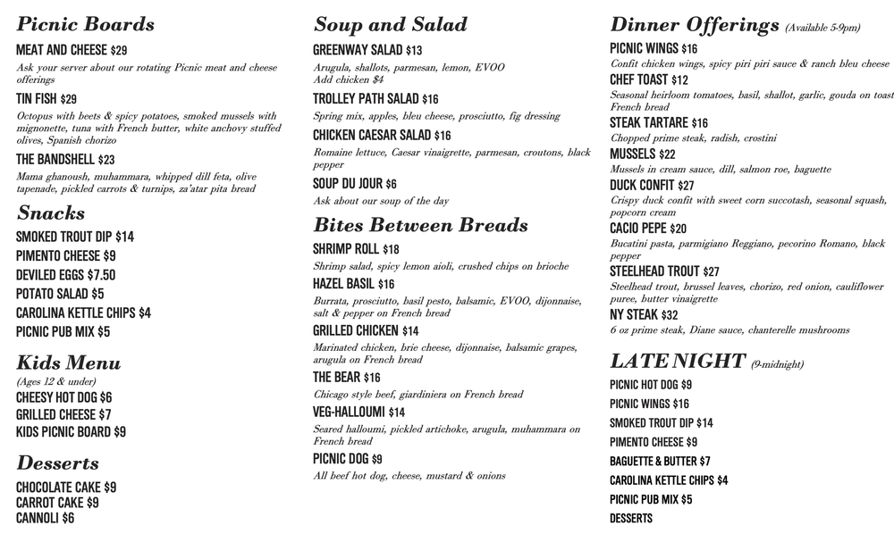 Our Menu — Picnic Linden Hills