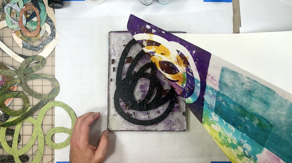 Tutorial: gel printed booklet made from one sheet of paper — Drew ...