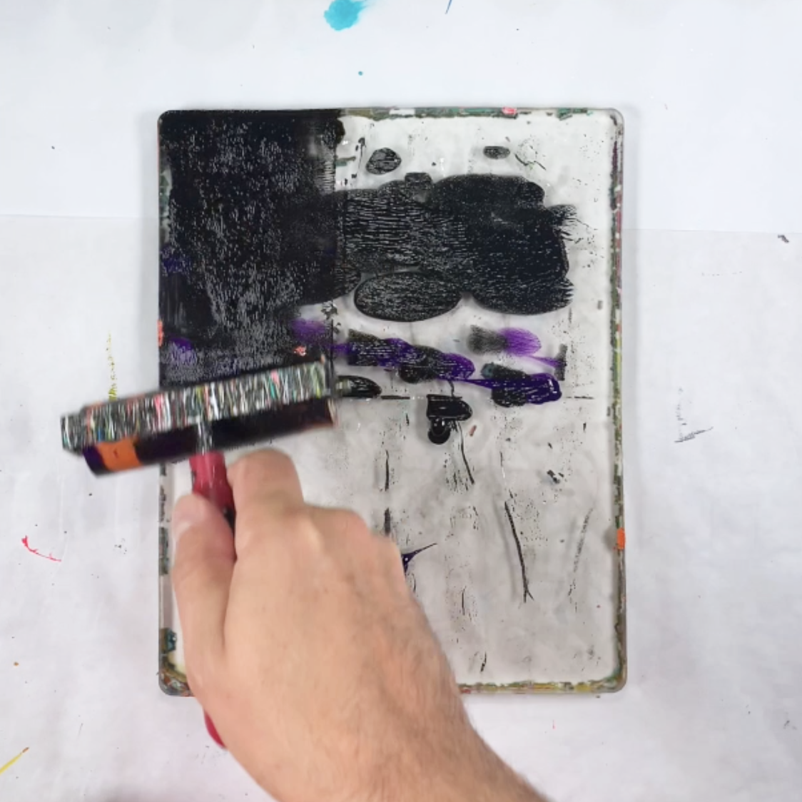 Tutorial: creating texture using magazine transfers on a gel plate ...