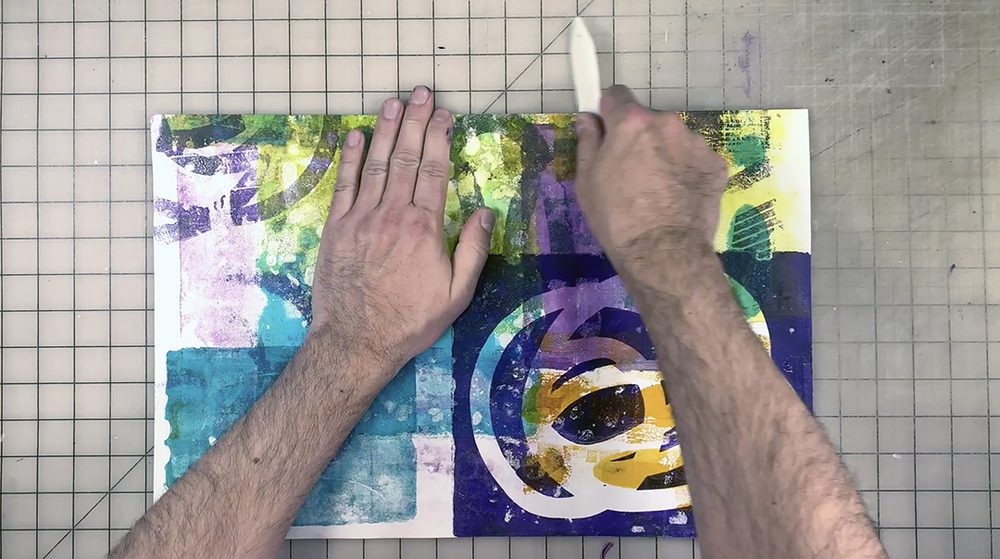 Tutorial: gel printed booklet made from one sheet of paper — Drew ...