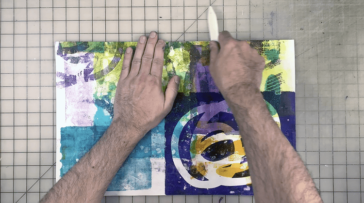 Tutorial: gel printed booklet made from one sheet of paper — Drew ...