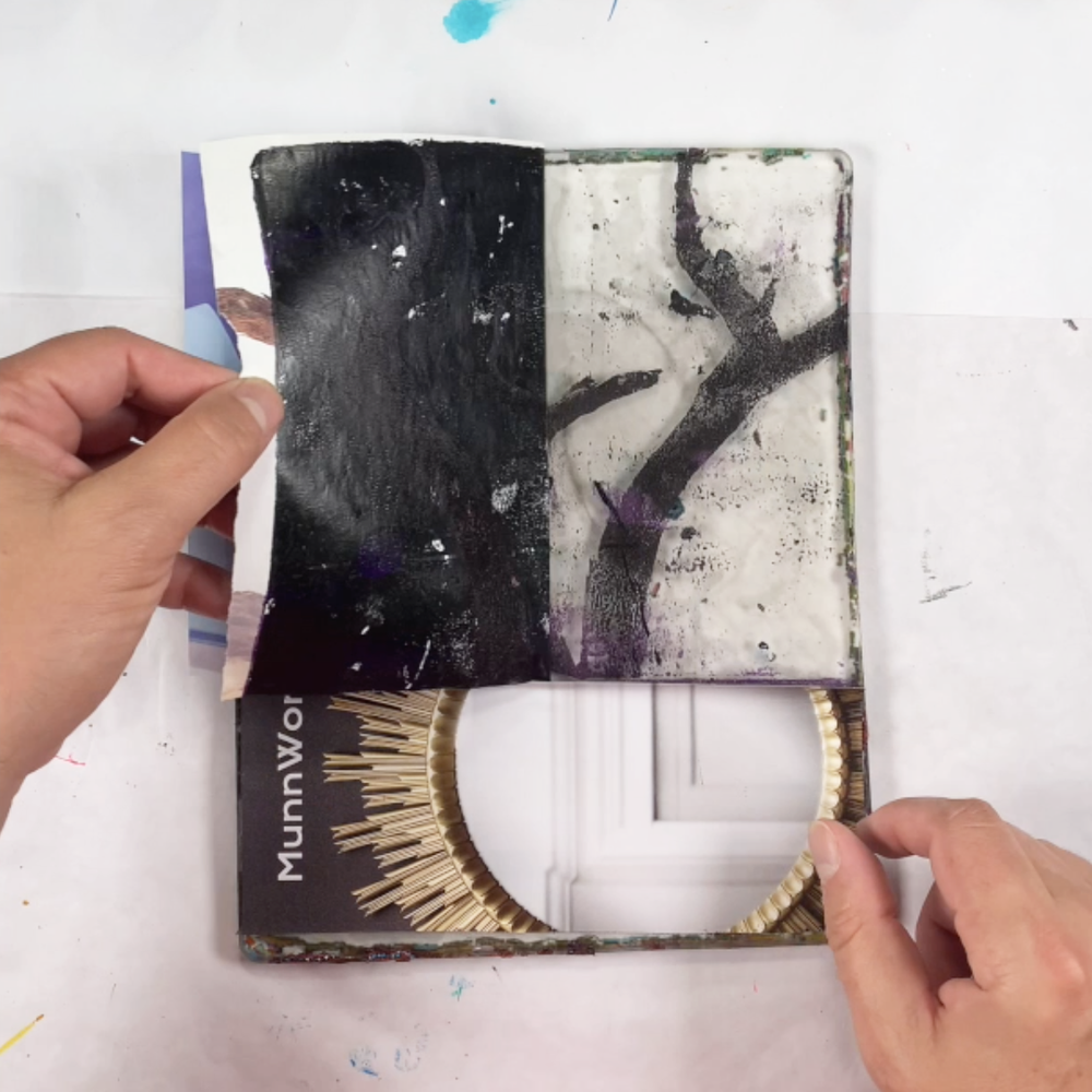 Tutorial: creating texture using magazine transfers on a gel plate ...