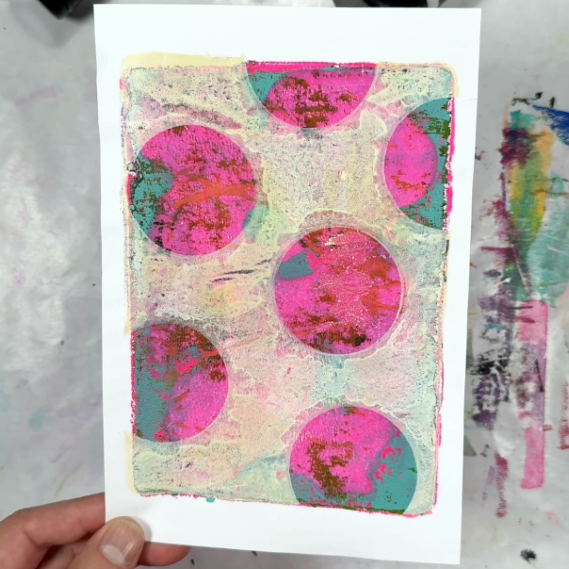 Tutorial: Masking ugly gel plate prints using handmade masks — Drew ...