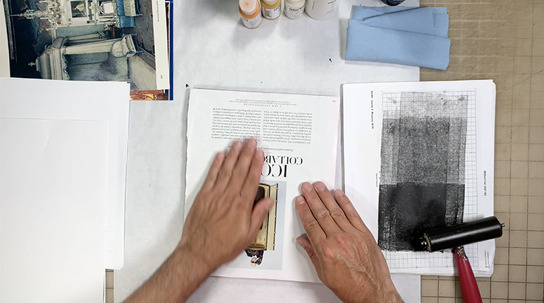 Tutorial: magazine transfers on a gel plate — Drew Steinbrecher Art