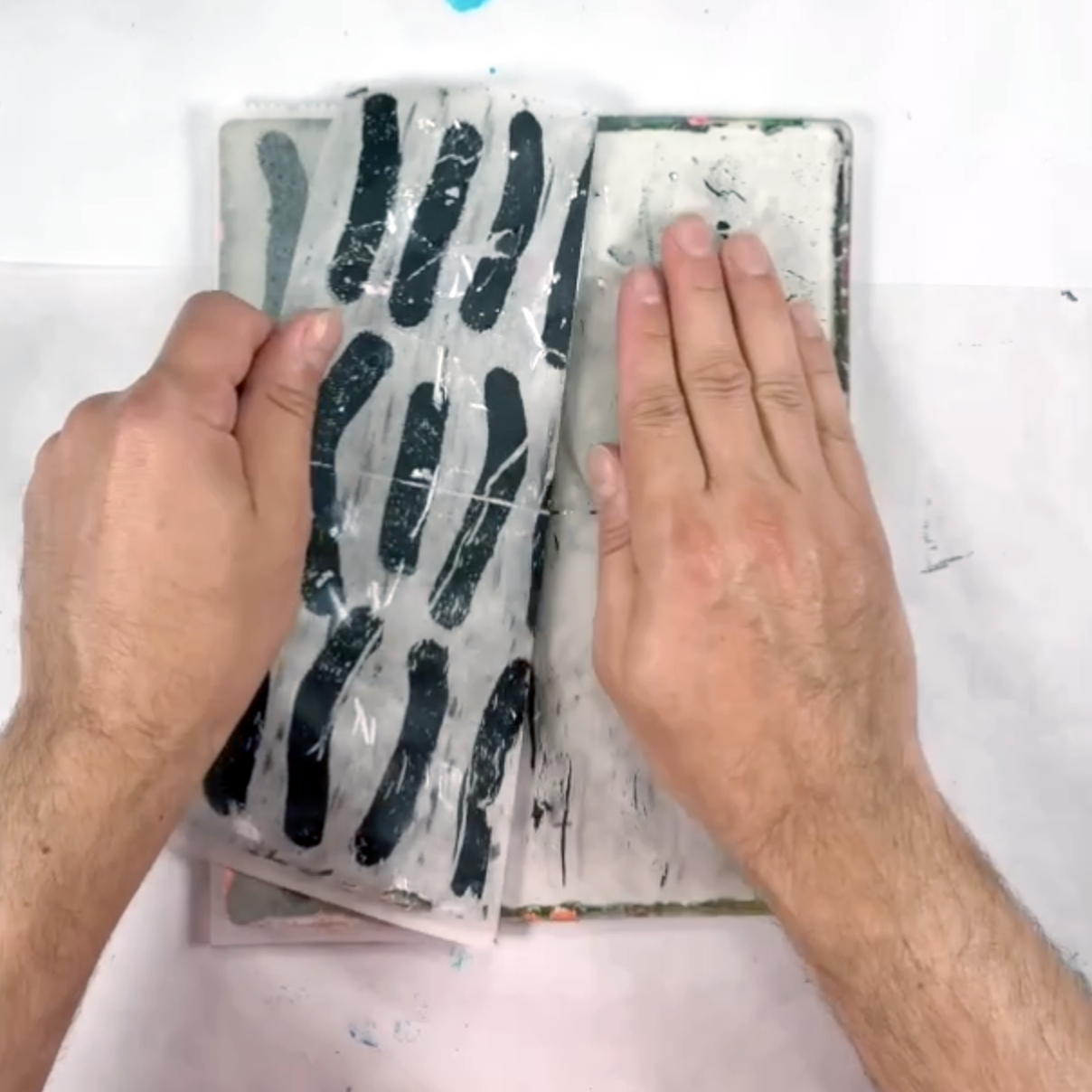 Tutorial: using matte medium on a gel plate. — Drew Steinbrecher Art