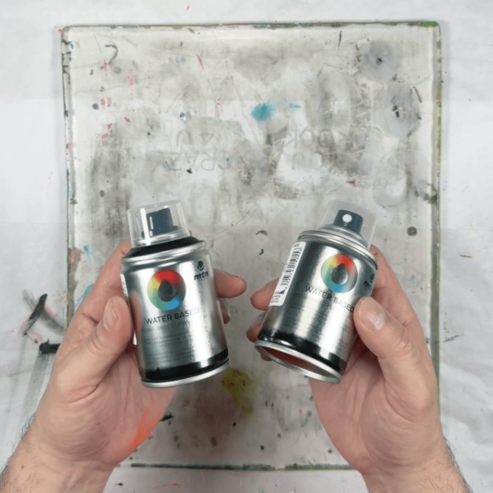Tutorial: spray paint on a gel plate?! YUP! — Drew Steinbrecher Art
