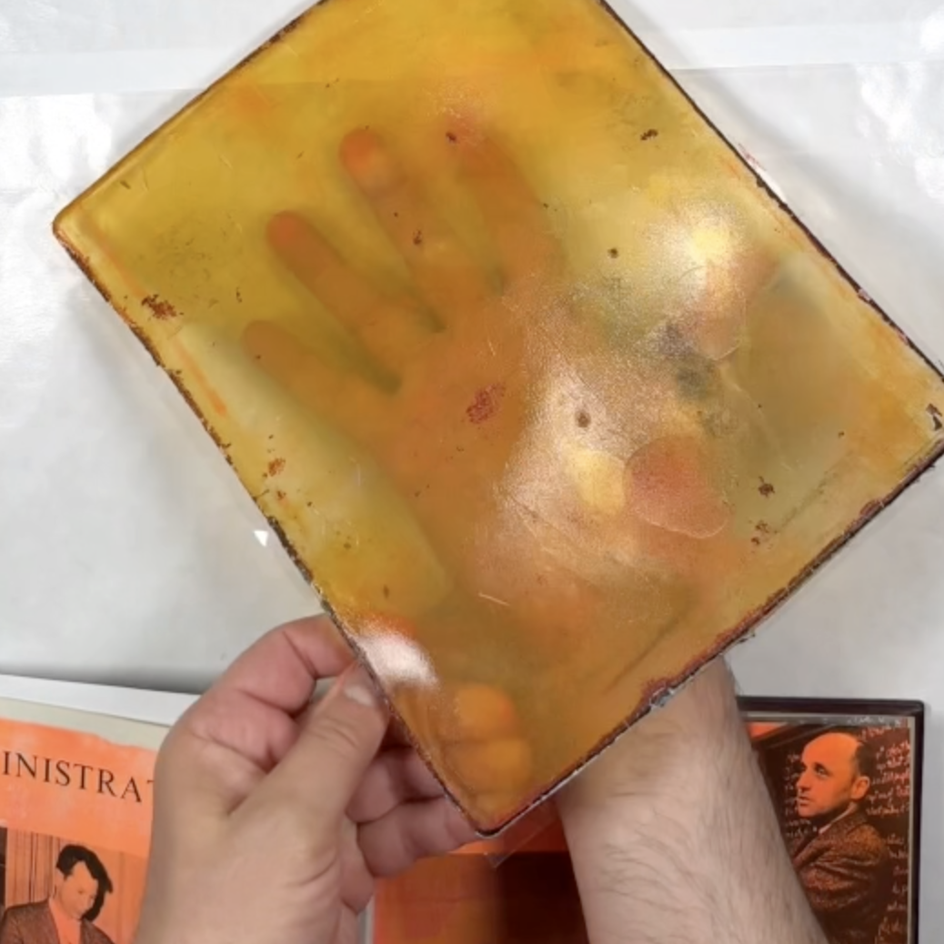 Tutorial: gel plate printing in a vintage book. — Drew Steinbrecher Art