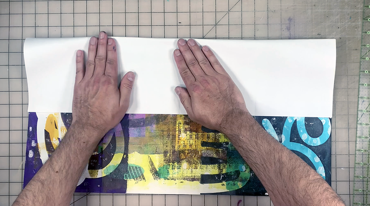 Tutorial: gel printed booklet made from one sheet of paper — Drew ...