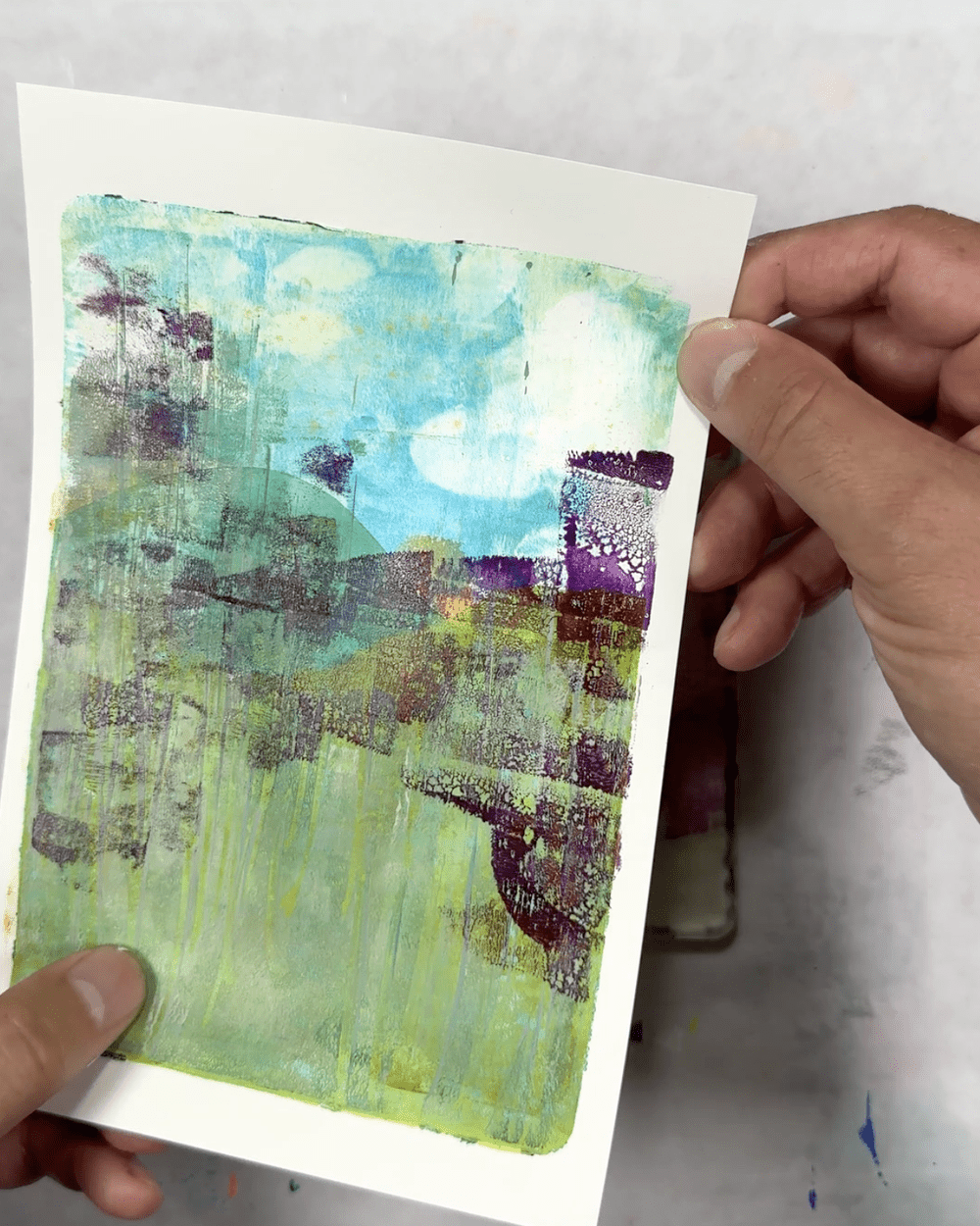 How to Make Abstract Landscapes with a Gel Plate — Drew Steinbrecher Art