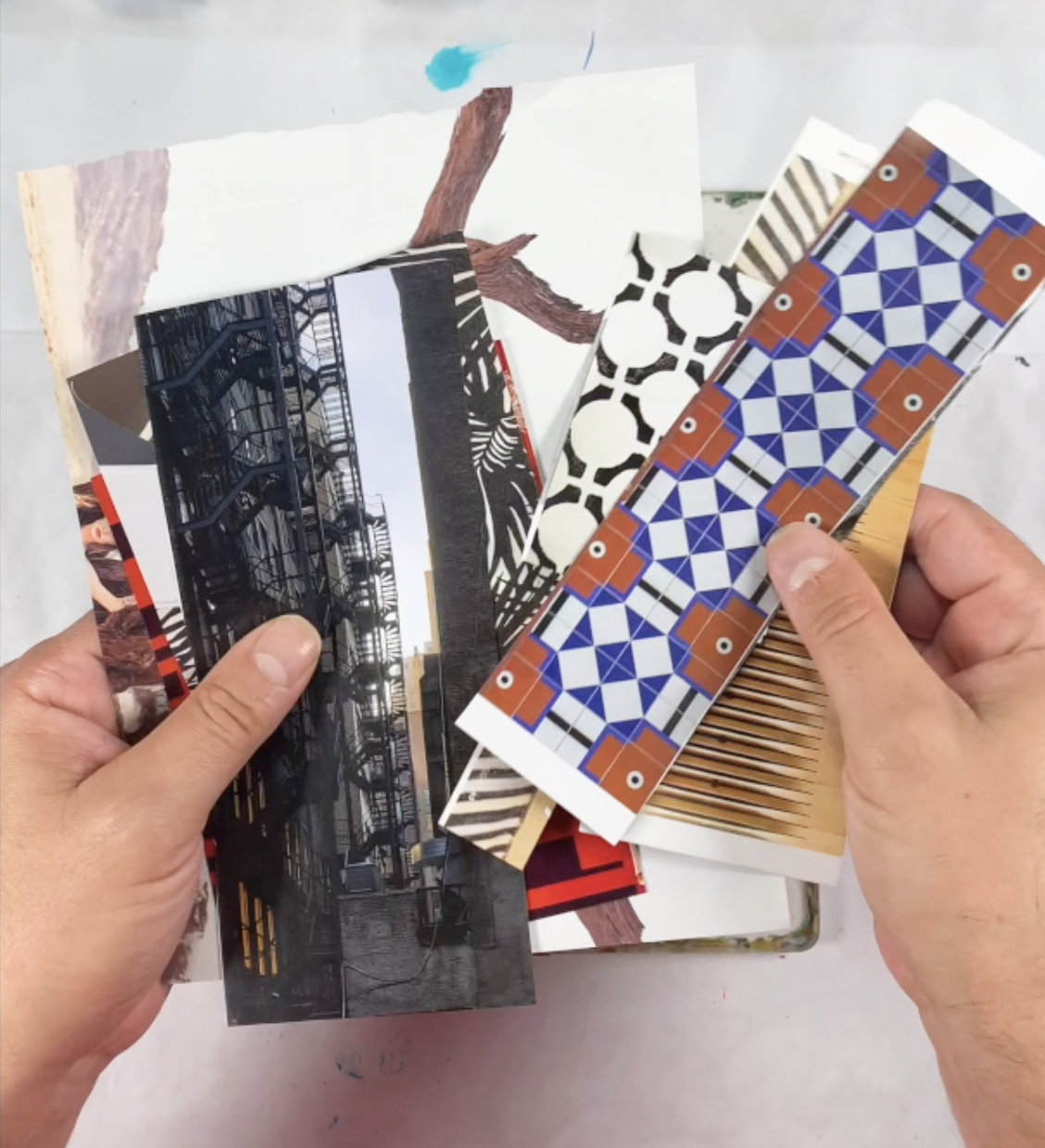 Tutorial: creating texture using magazine transfers on a gel plate ...
