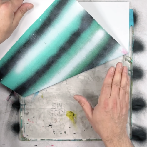 Tutorial: spray paint on a gel plate?! YUP! — Drew Steinbrecher Art