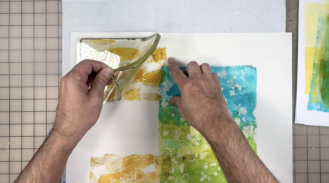 Tutorial: gel printed booklet made from one sheet of paper — Drew ...