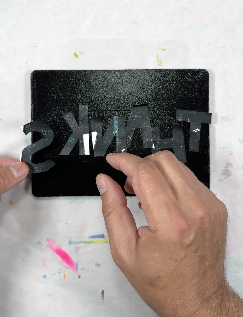 Tutorial: Masked letter print cards — Drew Steinbrecher Art