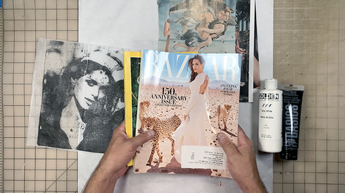 Tutorial: magazine transfers on a gel plate — Drew Steinbrecher Art
