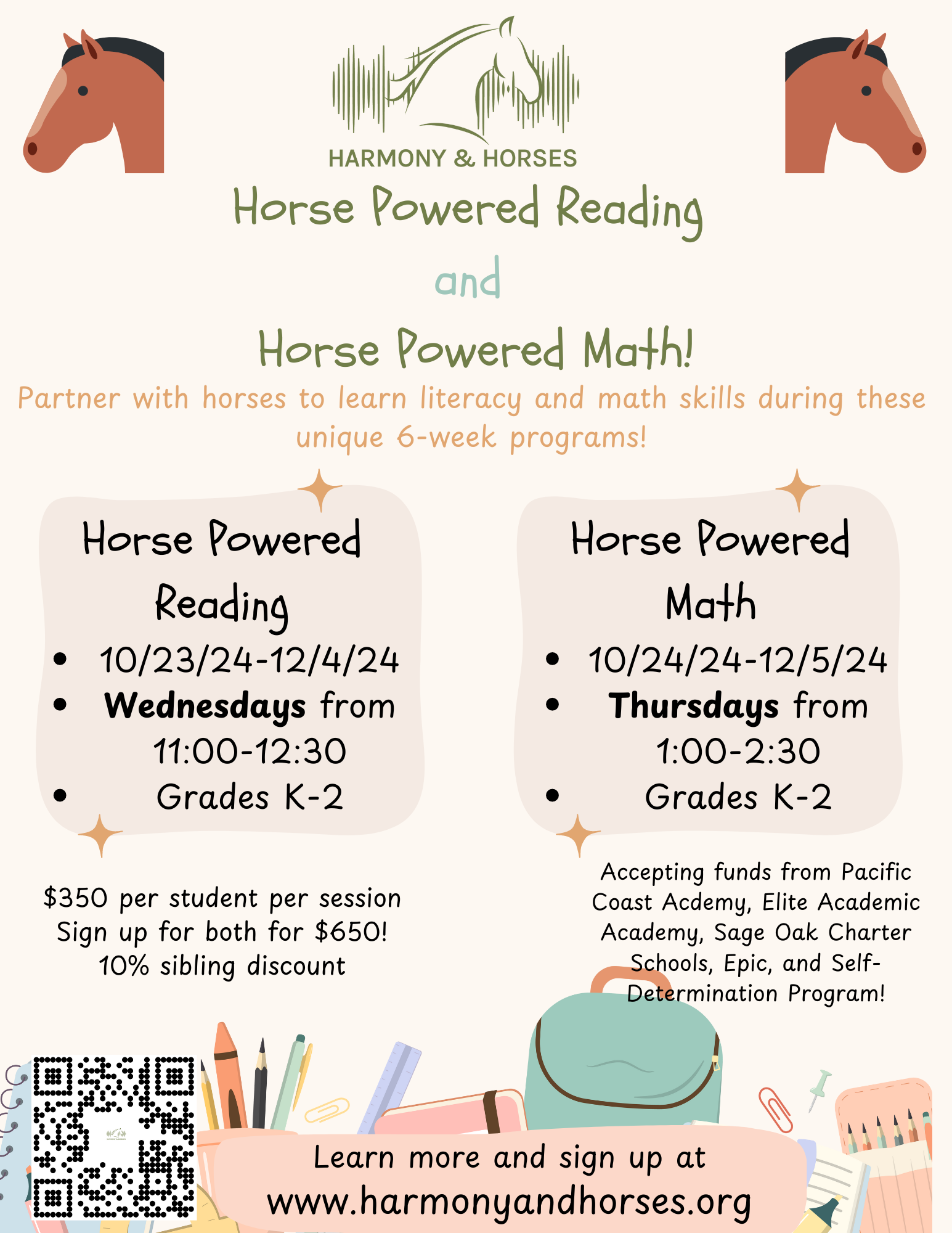 Homeschool Enrichment — Harmony and Horses