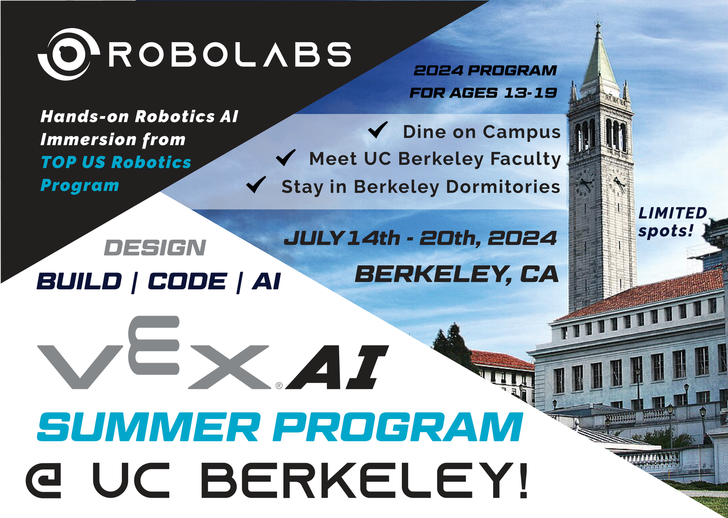 UC Berkeley Summer Academy: VEX AI Robotics & Engineering Immersion by Robolabs | Robolabs: K-12 ...