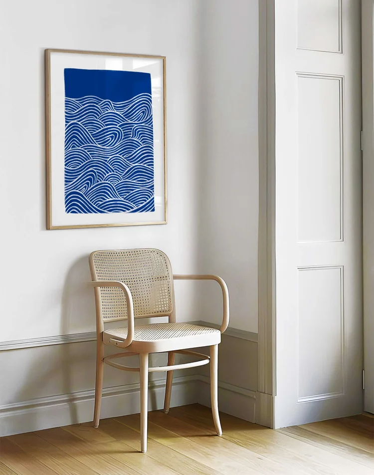 High Vibration Abstract Art Print – Earthy Minimalist Line Art by Ula ...