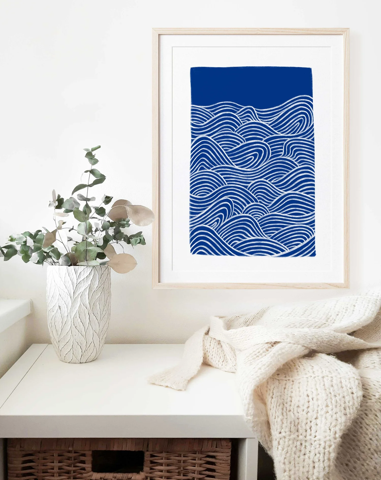 High Vibration Abstract Art Print – Earthy Minimalist Line Art by Ula ...