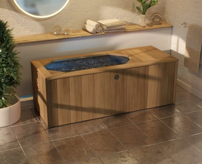 Brass Monkey Ice Bath with Natural Wood & Steel Finish — Walker ...