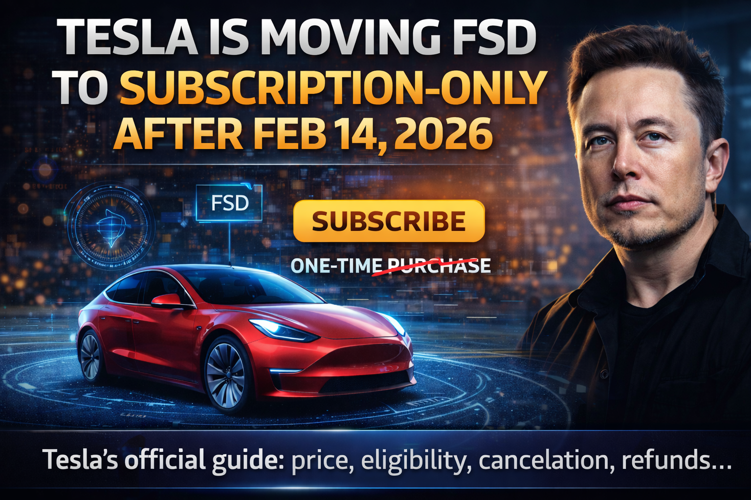Tesla Is Moving FSD to Subscription-Only After Feb 14, 2026 - What the ...