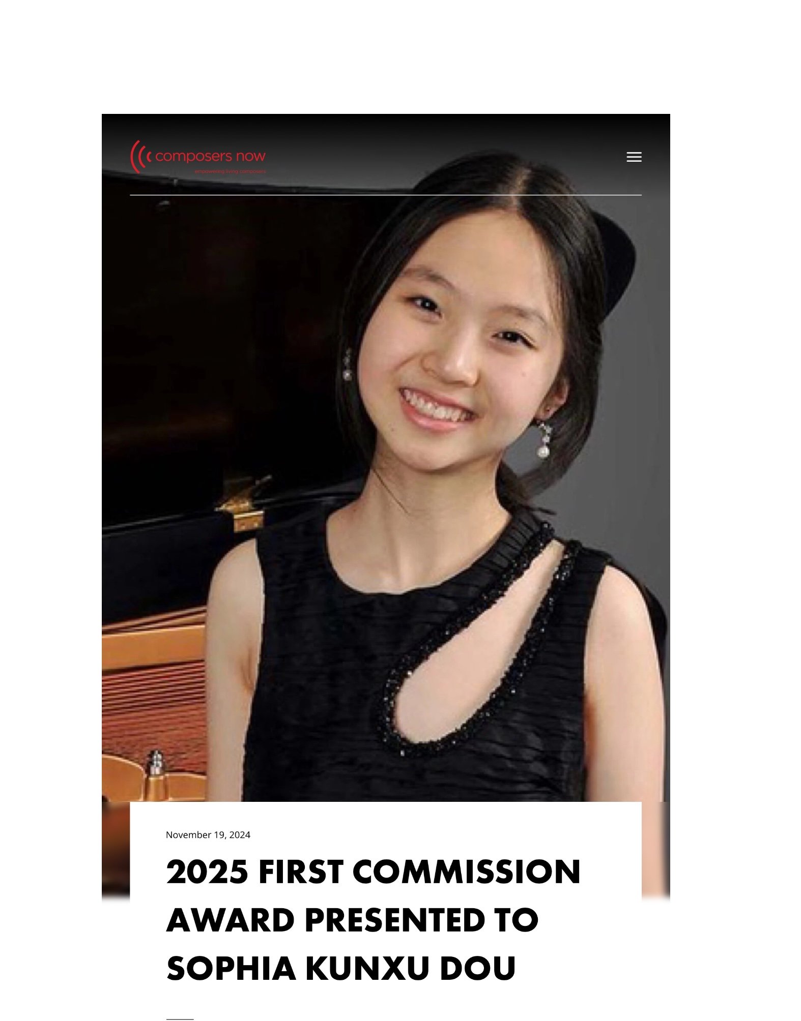 EVENTS — Sophia Kunxu Dou