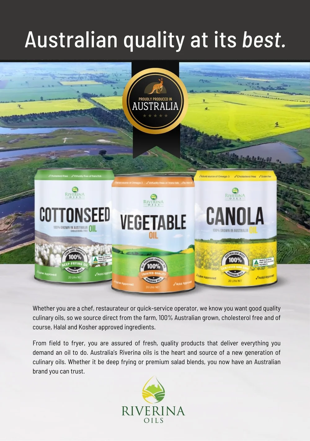 Riverina Oils – 100% Australian Made Canola, Cottonseed & Vegetable ...