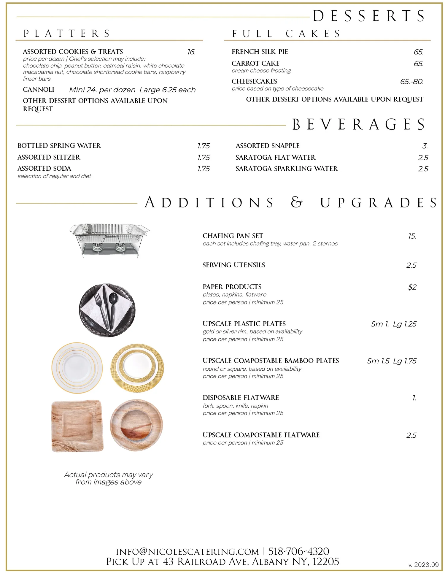 EXPRESS MENU — Nicole's Catering
