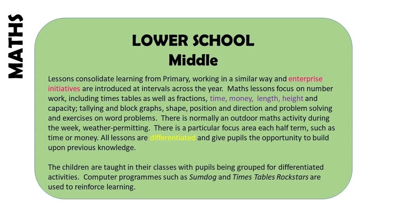 Maths-Overview — Cedar Hall School Maths-Overview — Cedar Hall School