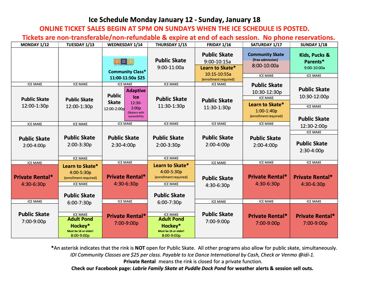 Ice Schedule — Strawbery Banke Museum