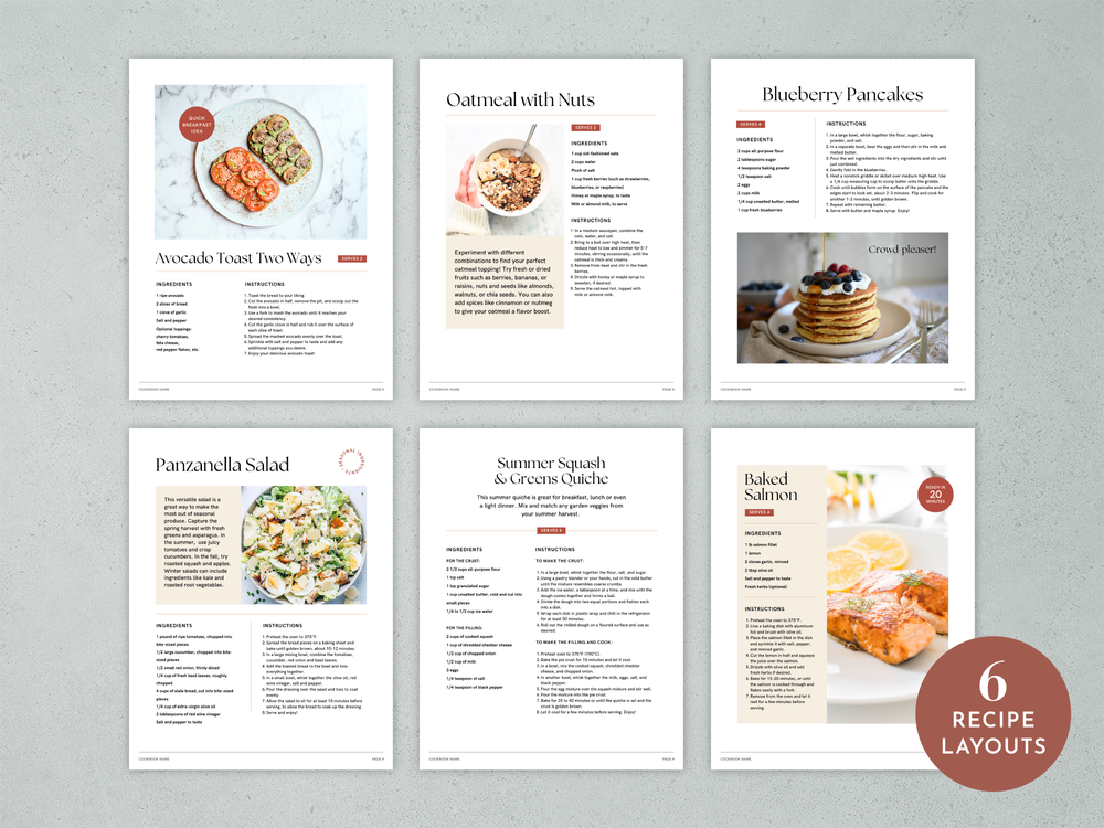 Free Canva Recipe Book Template — Rose & Co. Social Club | Social Media ...